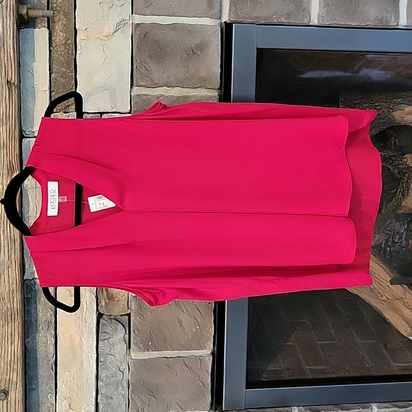 Kasper | Tops | Kasper Womens Sleeveless Blouse Red Size Medium | Poshmark